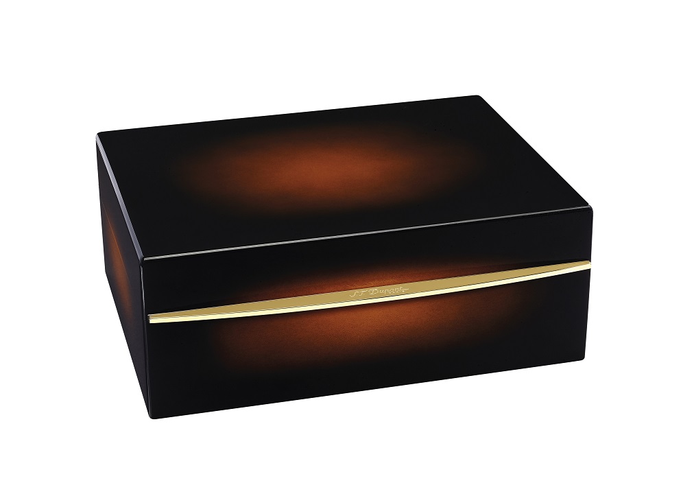 ST Dupont - Sun Burst Brown Natural Lacquer Yellow Gold - Humidor