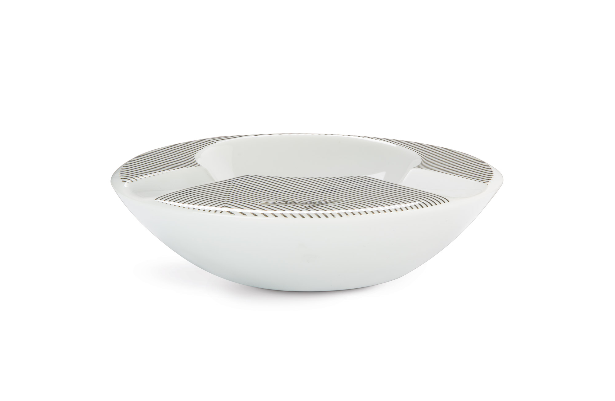 Davidoff - Porcelain Round Ashtray - 2 Cigars
