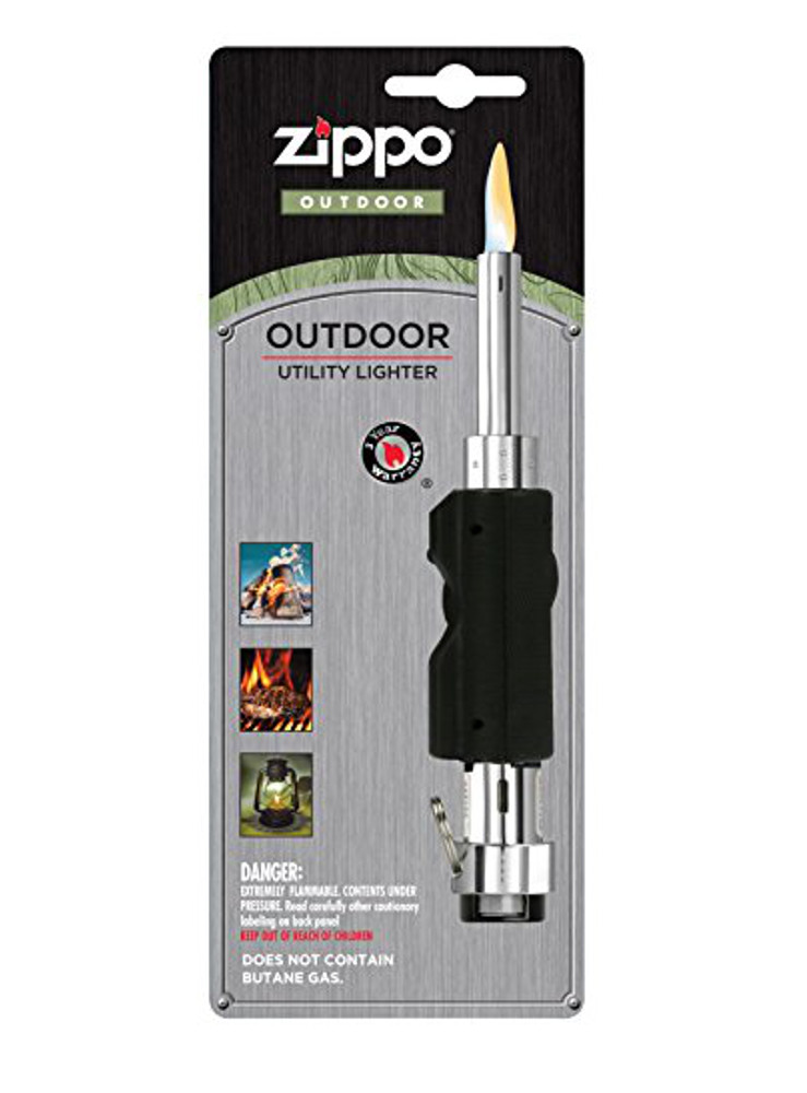 Zippo - Outdoor Utility Lighter - Silver & Rubberised Black