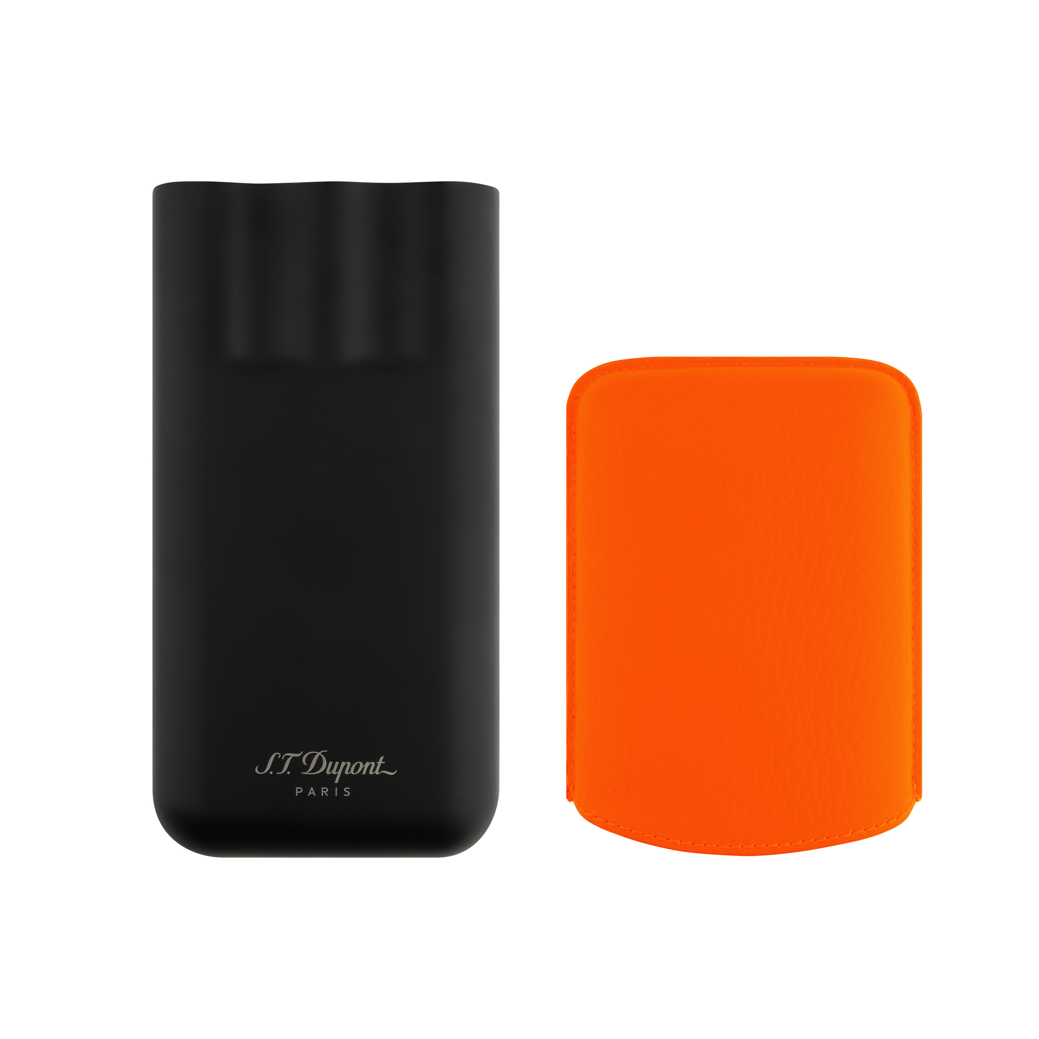 ST Dupont Cigar Case - Fluo Orange - Holds 3 Cigars