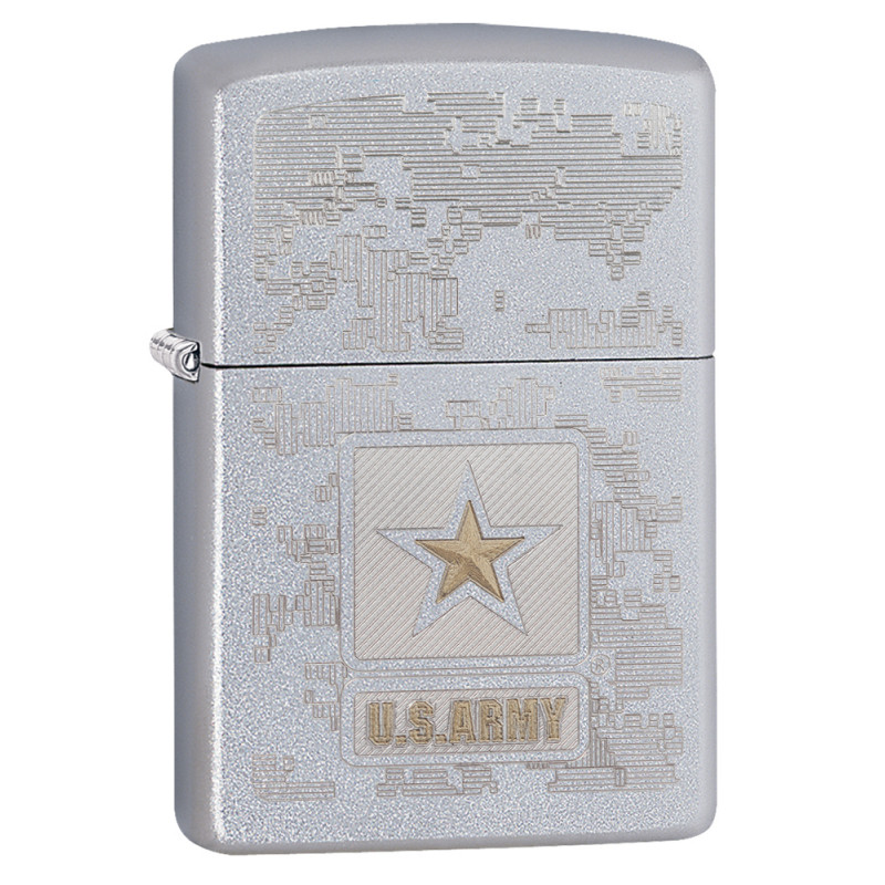 Zippo - U.S. Army Star Satin Chrome - Windproof Lighter