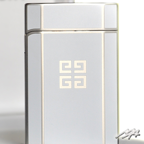 Givenchy Silver Print White Lacquer Lighter