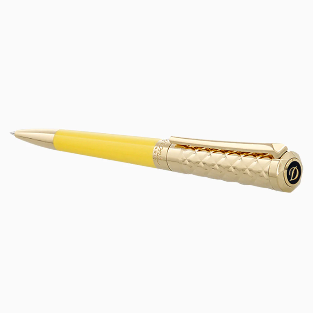 ST Dupont Ballpoint Pen - Liberté - Yellow Lacquer & Gold
