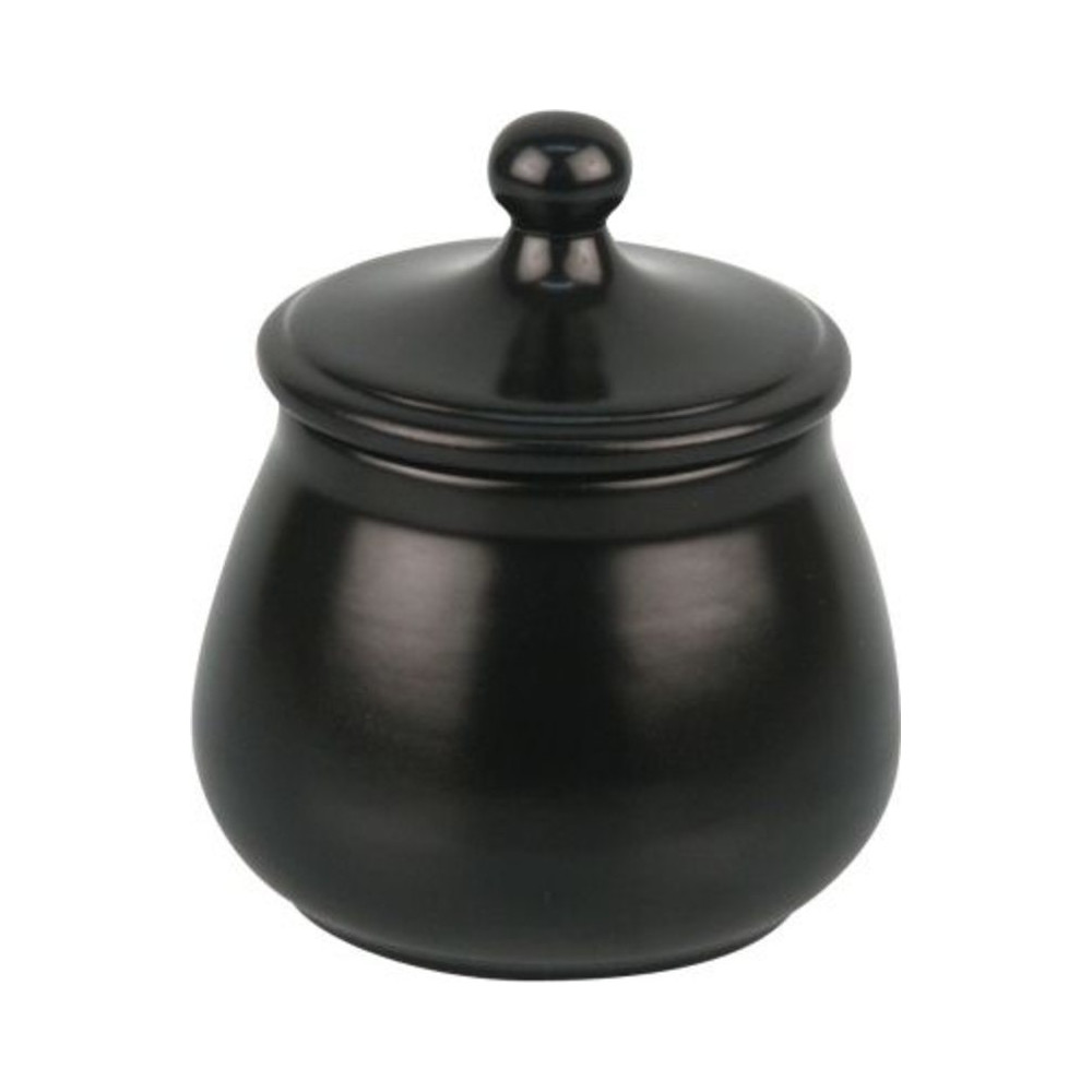 Ceramic Tobacco Jar Holds 100g - Black
