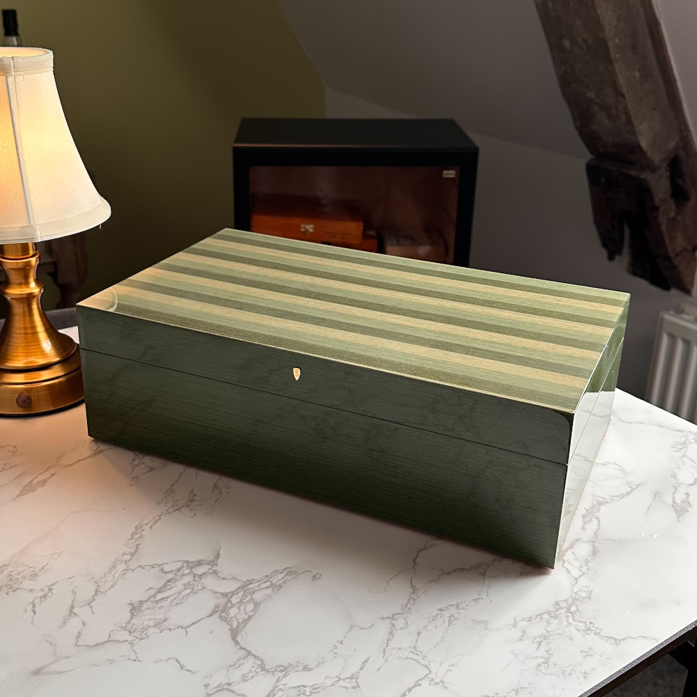 Savinelli Treviso Large Green Humidor - 75 Cigar Capacity
