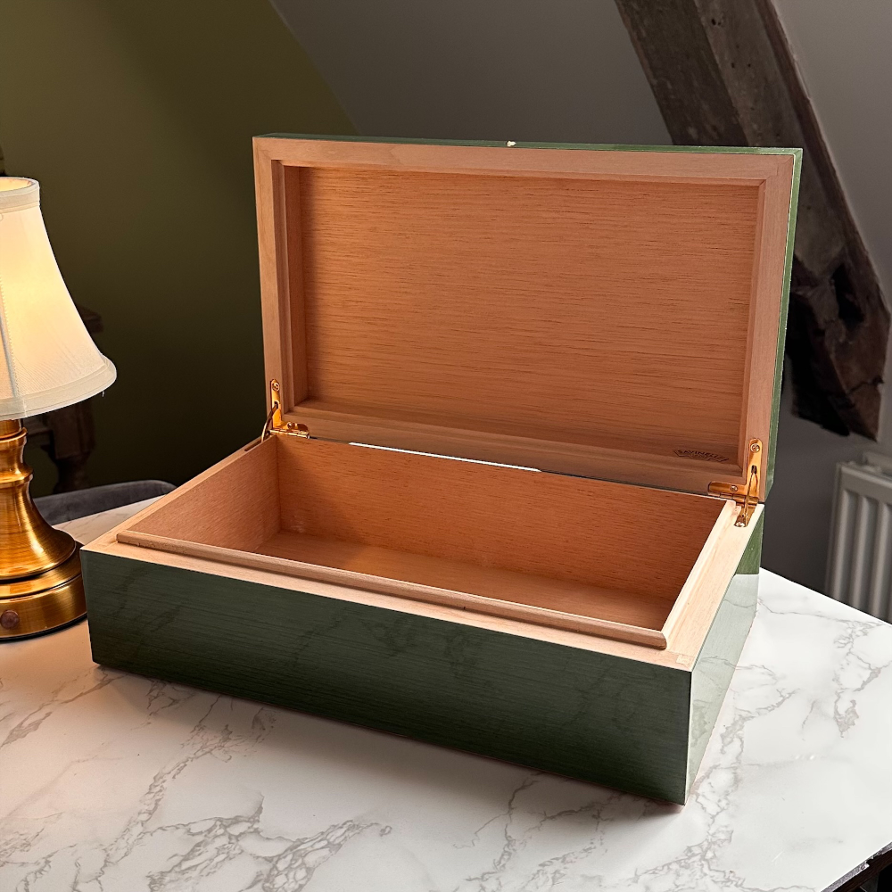 Savinelli Treviso Large Green Humidor - 75 Cigar Capacity