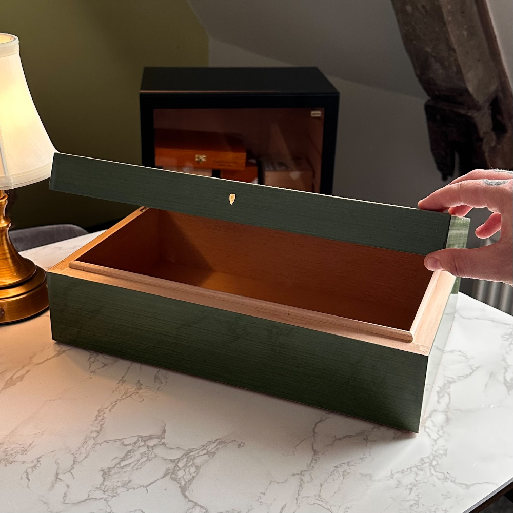 Savinelli Treviso Large Green Humidor - 75 Cigar Capacity