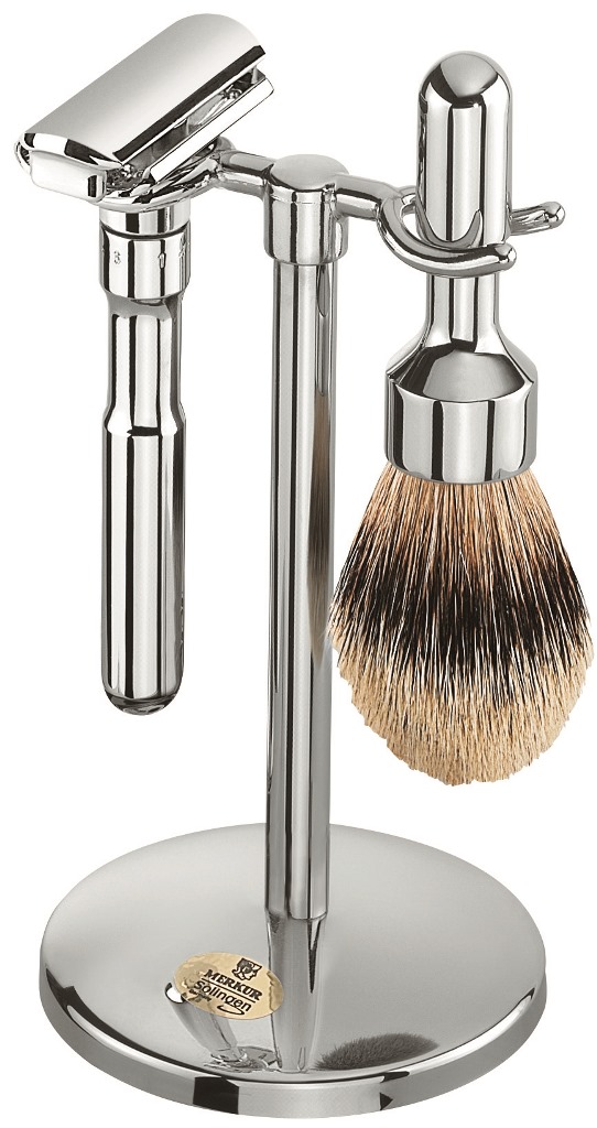 Merkur Shaving Set 3 Pieces Chrome-Plated - Polished