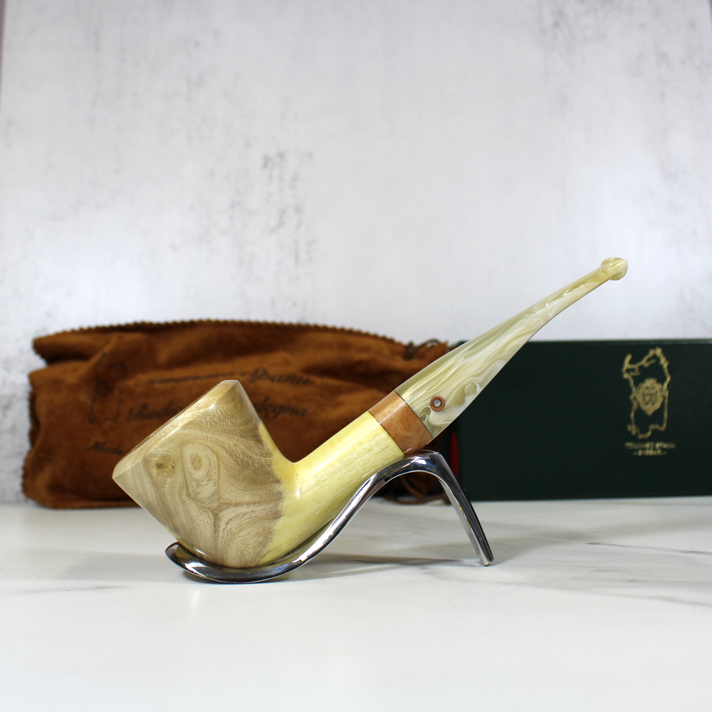 Tommaso Spanu Limone Lemon Wood Bent Fishtail Pipe (ART302)