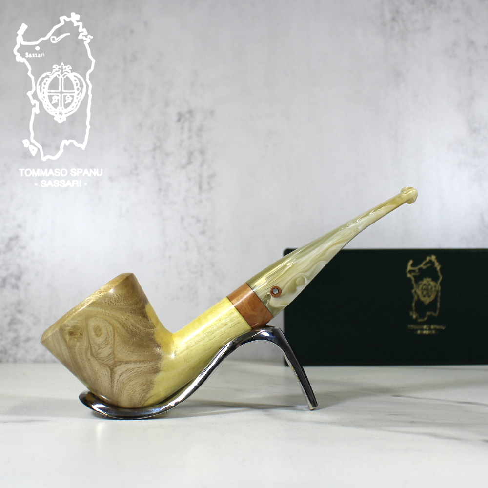 Tommaso Spanu Limone Lemon Wood Bent Fishtail Pipe (ART302)