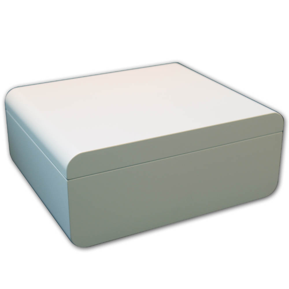 SLIGHT SECONDS - Adorini Carrara Deluxe White Cigar Humidor - Medium ...