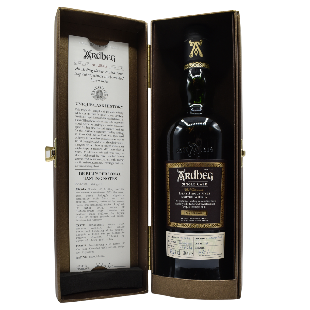 Ardbeg 2007 15 Year Old Single Bourbon Barrel #2546 - 58.2% 70cl ...