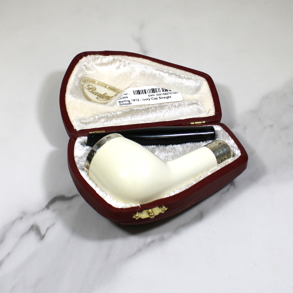 Barling Meerschaum 1812 Ivory Cap Straight Fishtail Pipe (MEER322)