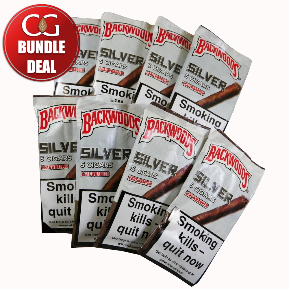 Backwoods Silver Cigars - 8 x Pack of 5 (40) Bundle Deal