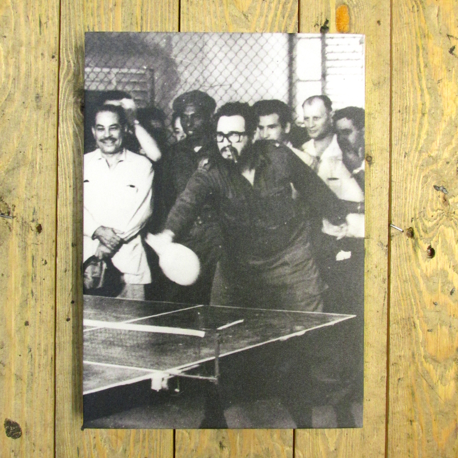 Exclusive - Fidel Playing Table Tennis Canvas