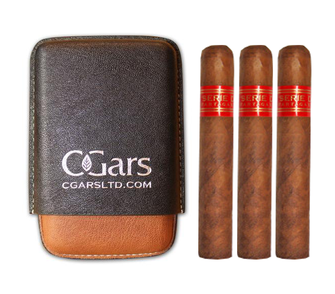 C.Gars Two Tone Cigar Case Seco and Partagas D4 Sampler