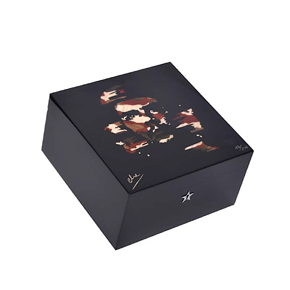 Elie Bleu Humidor - Che Dyed Sycamore Camouflage - 75 Cigar Capacity