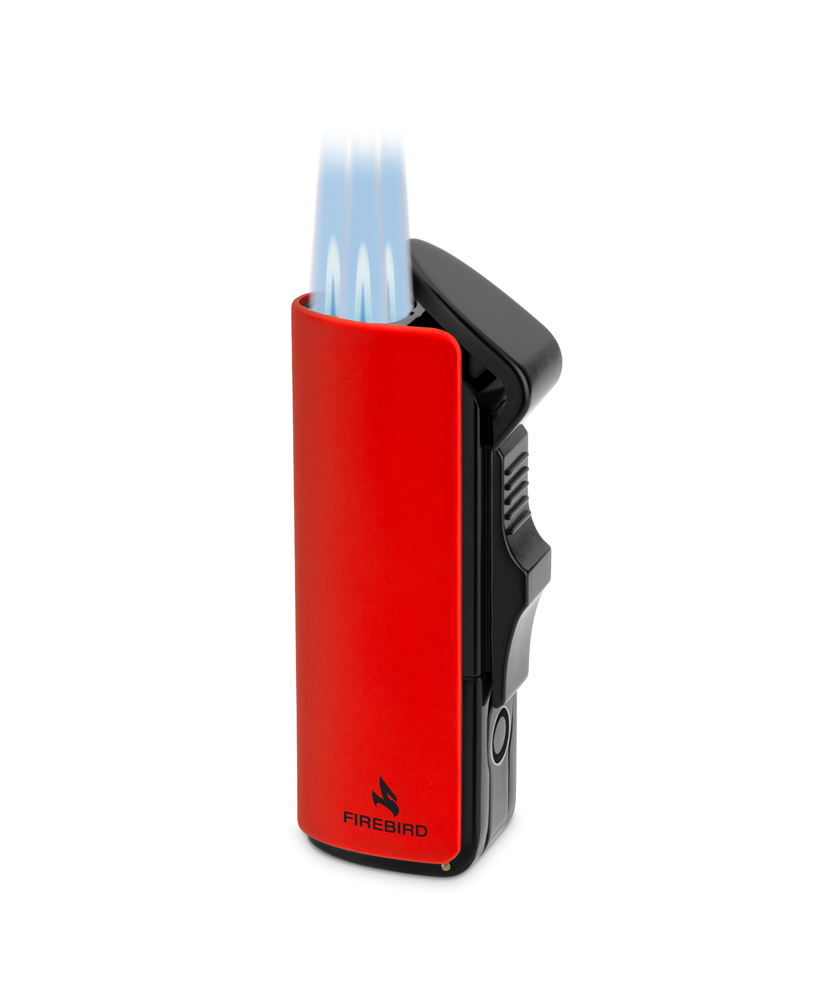 Colibri Firebird Edge - Triple Jet Flame Lighter - Red