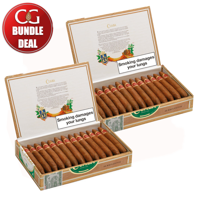 Cuaba Exclusivos Cigar - 2 x Box of 25 (50) Bundle Deal