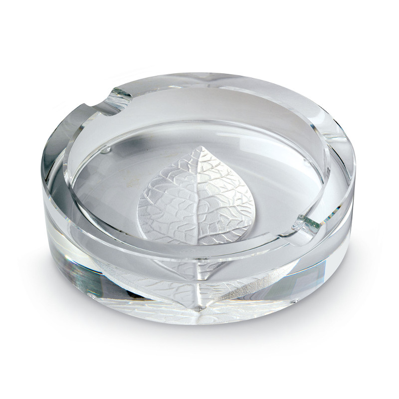 Davidoff Tobacco Leaf Ashtray - Optical Glass