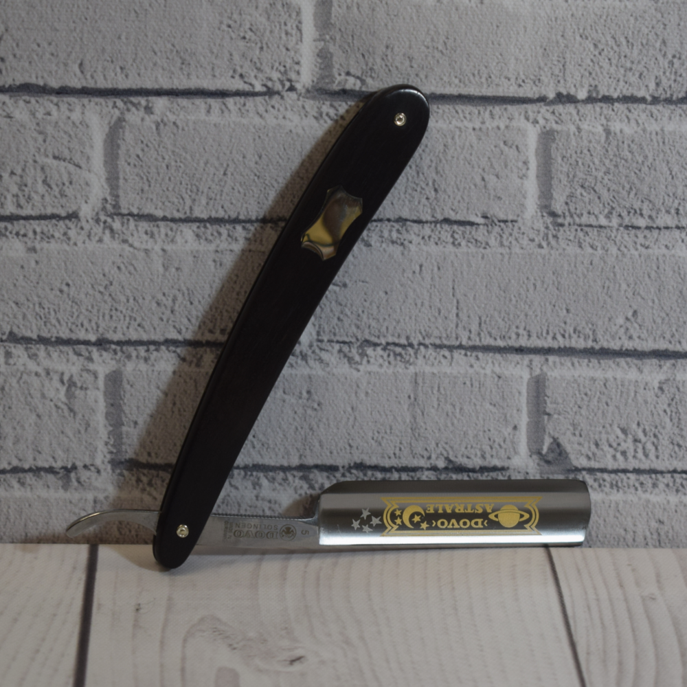 Dovo Solingen Straight Cut Throat Razor - Ebony Wood Handle