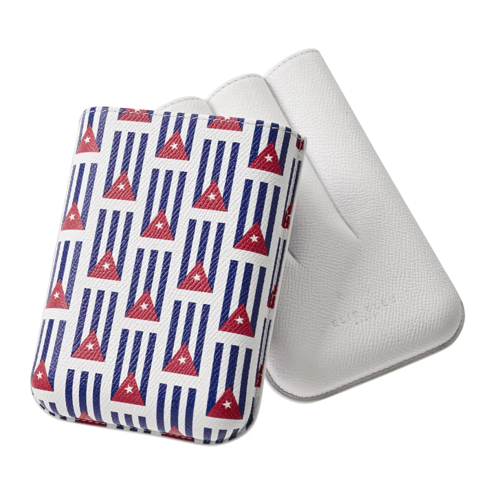 Elie Bleu - Small Cuban Flag Leather Cigar Case - 3 Cigars – up to 64 ...