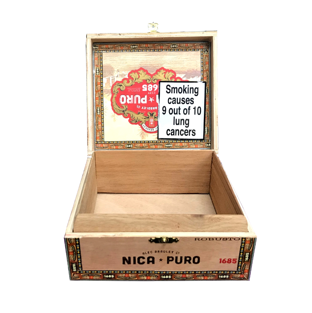 Empty Alec Bradley Nica Puro Robusto Cigar Box