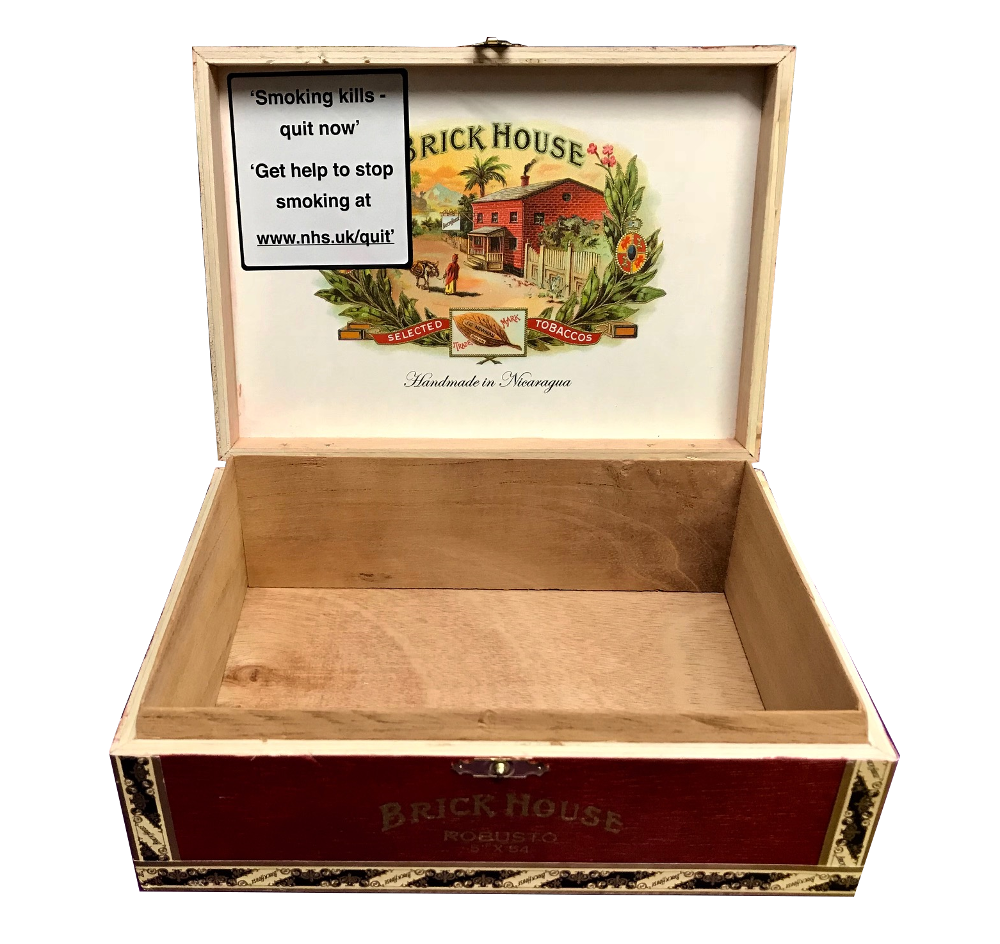 Empty Brick House Red Robusto Cigar Box