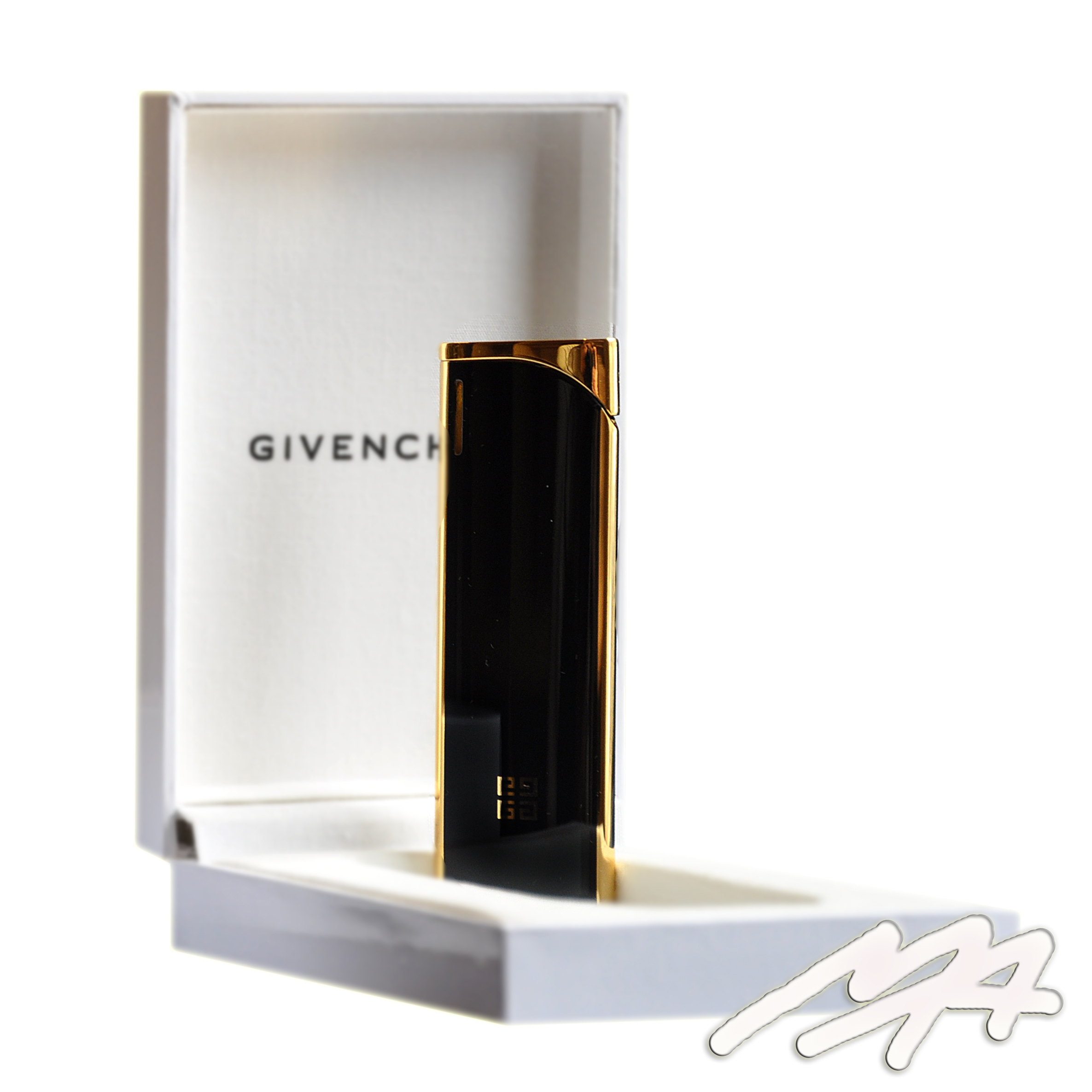 Givenchy Gold Top Black Lacquer Lighter