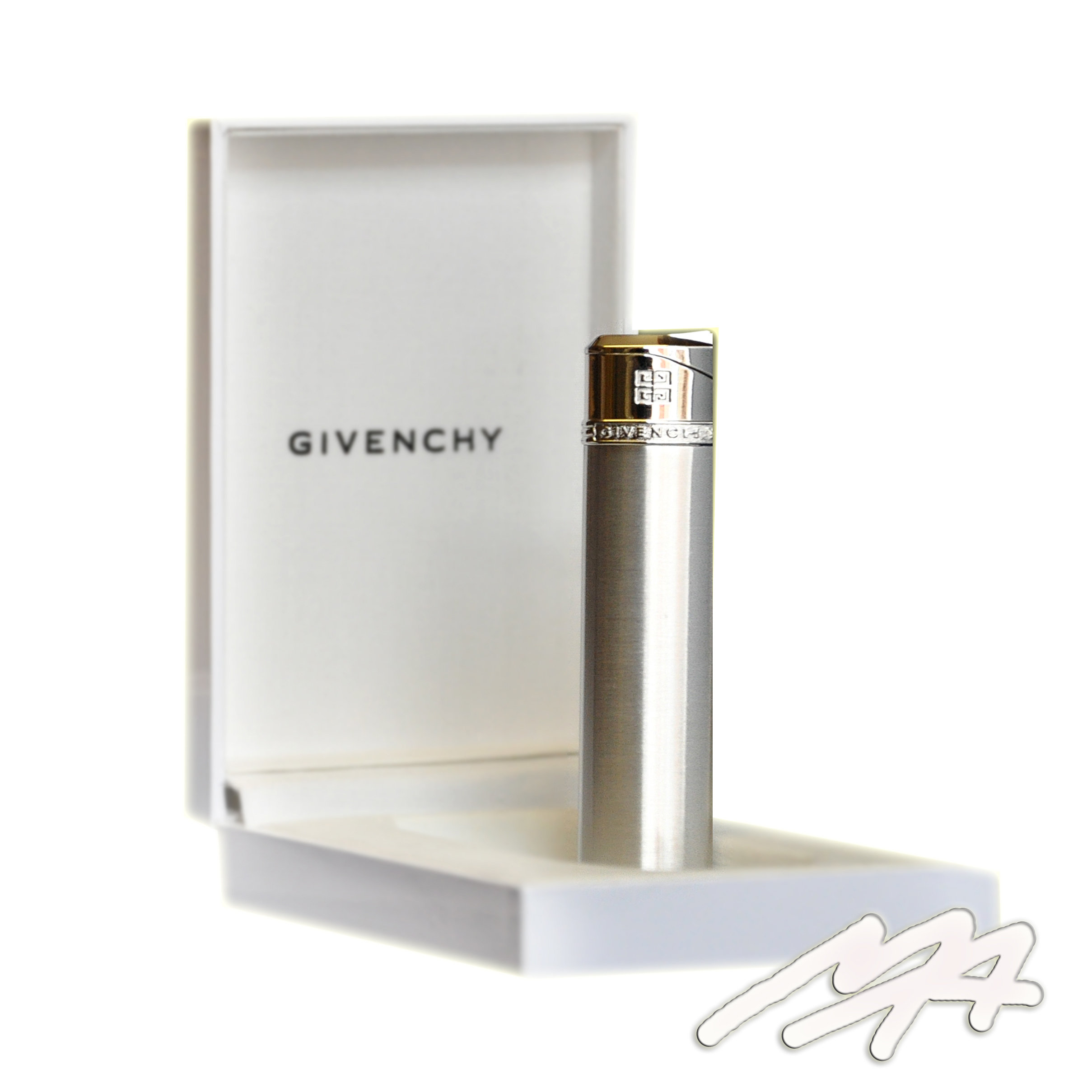 Givenchy Diamond Silver Satin Lighter
