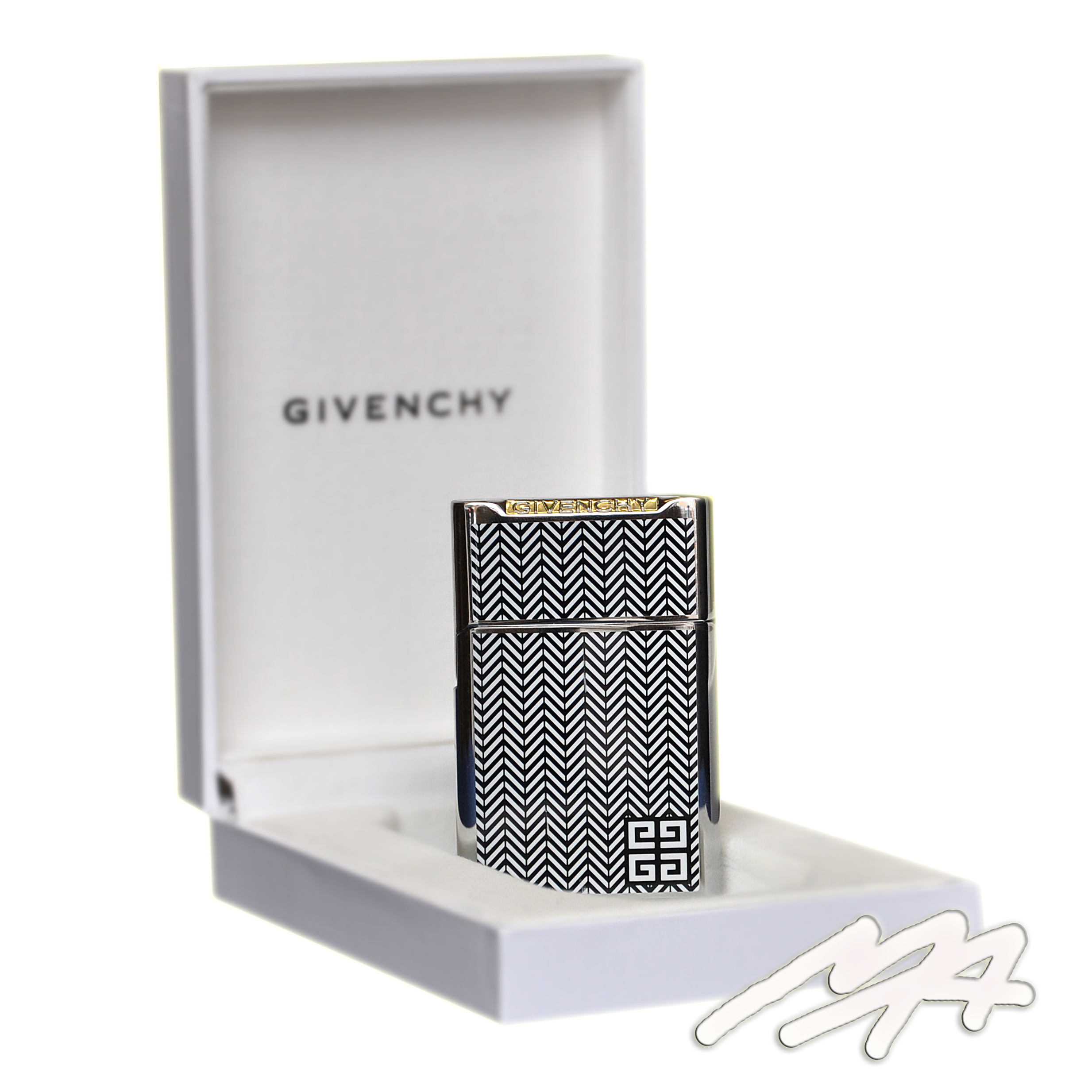 Givenchy Herringbone Silver Ladies Lighter