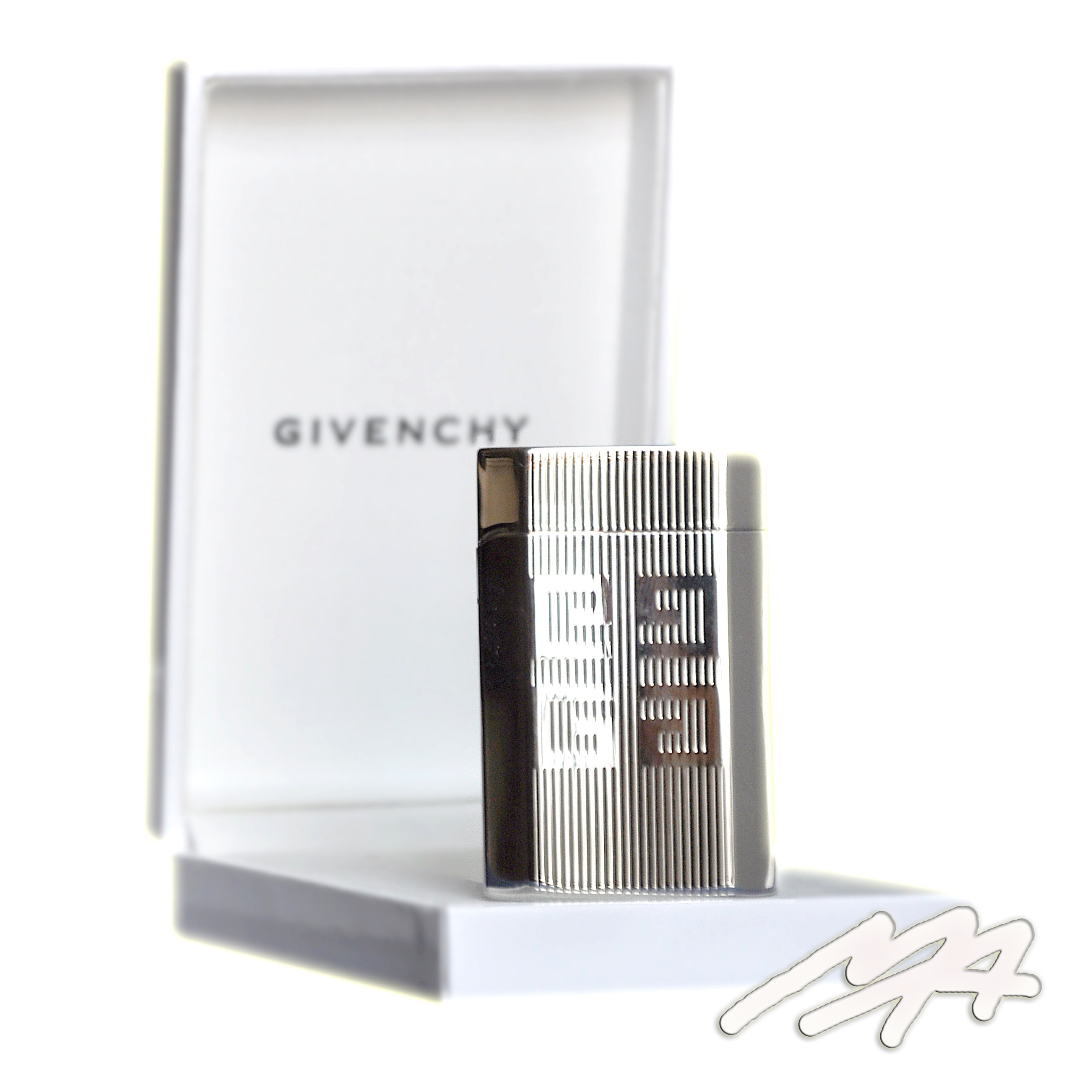 Givenchy Silver Centre Cut Lighter
