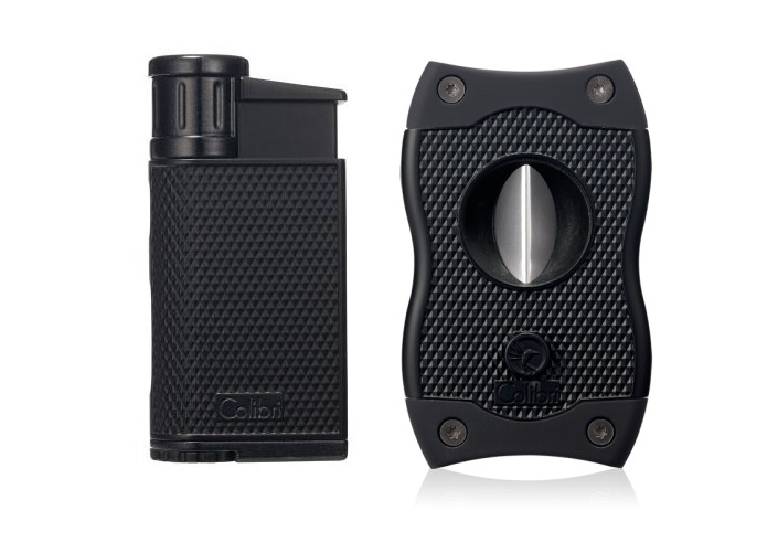 Colibri Evo Single Jet Lighter & SV Cutter Set - Black