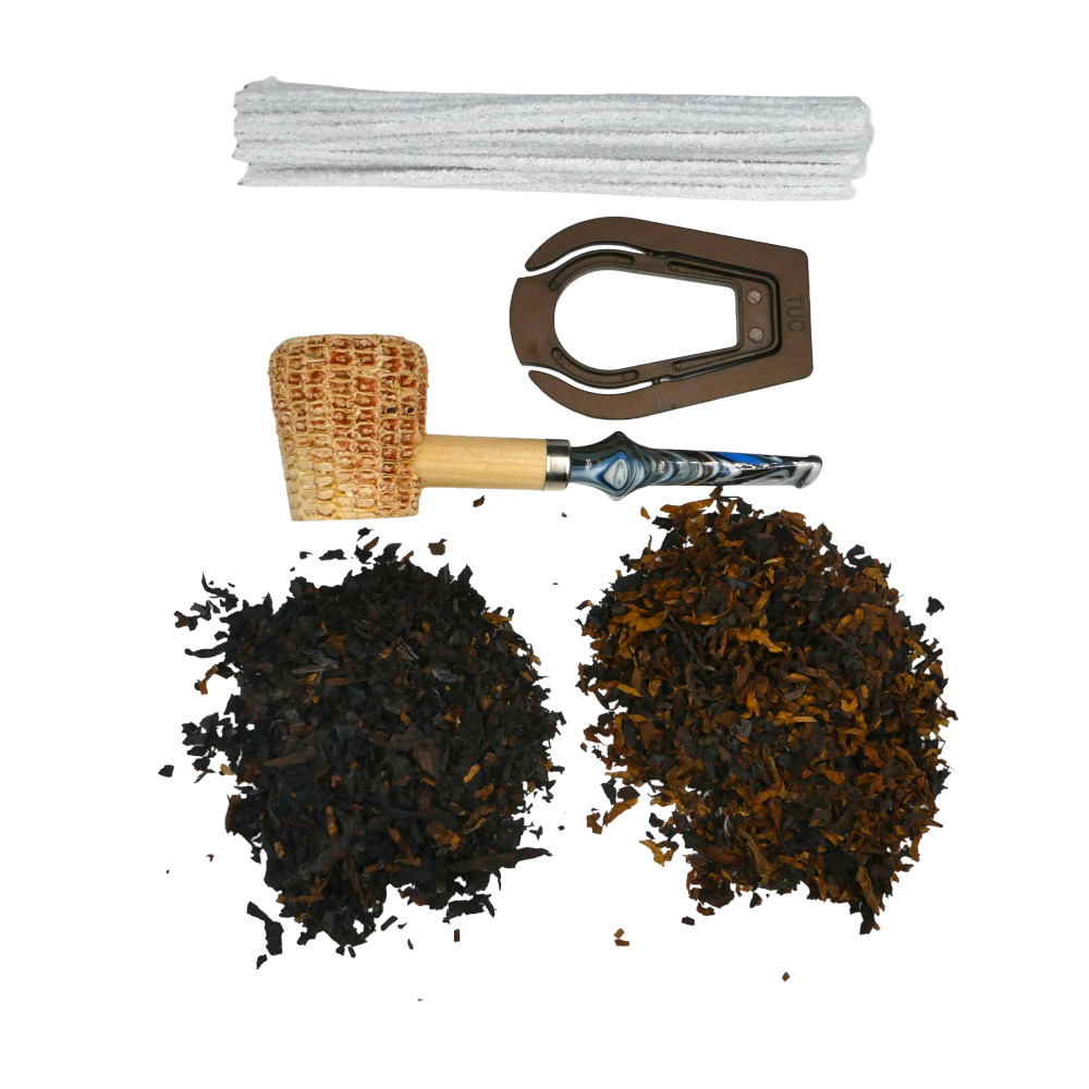 Bens Holgers Remembrance Big Boy Blue and White Corn Cob Pipe Tobacco ...