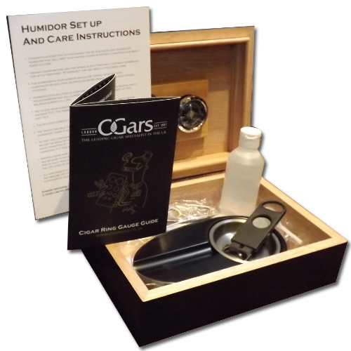 Ebony Humidor Starter Pack - 20 Cigar Capacity
