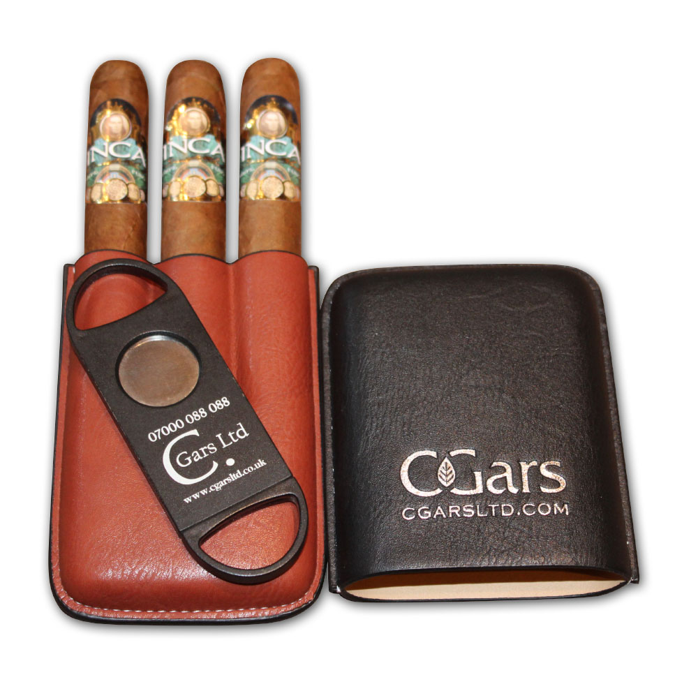 Inca Secret Blend Reserva D’Oro Robusto Cigar - 3 Singles in Two Tone Case