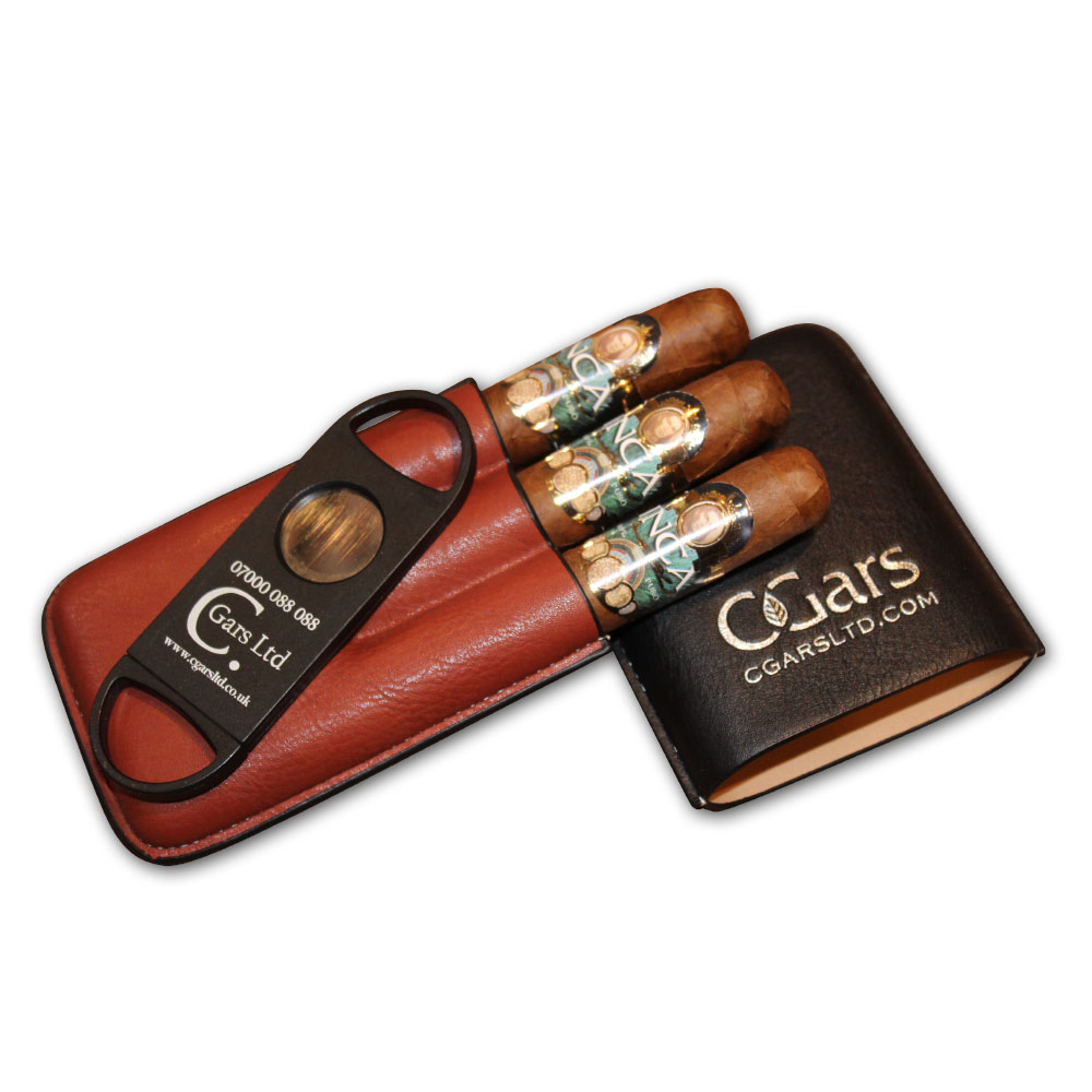Inca Secret Blend Reserva D’Oro Robusto Cigar - 3 Singles in Two Tone Case
