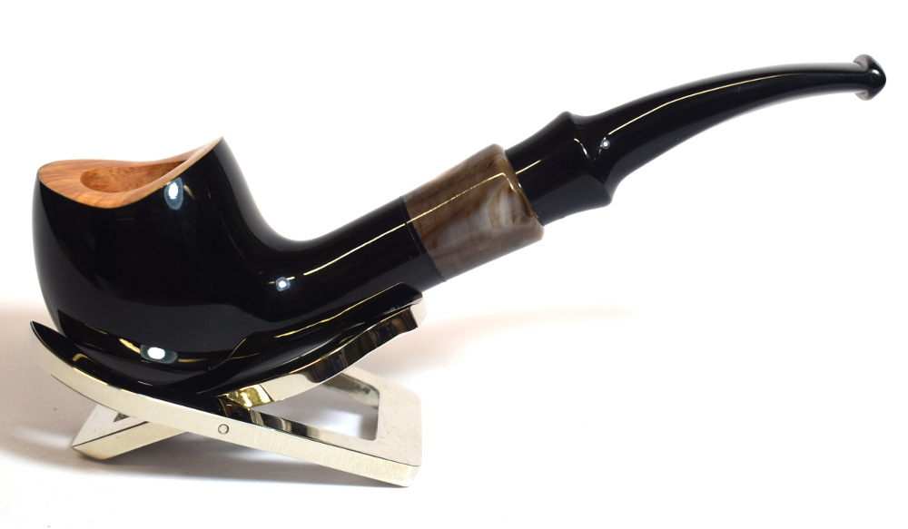 Jemar Principe Albert Rovera Alabaster 9mm Filter Bent Fishtail Pipe ...
