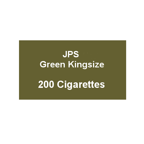 JPS Green Kingsize - 10 Packs of 20 Cigarettes