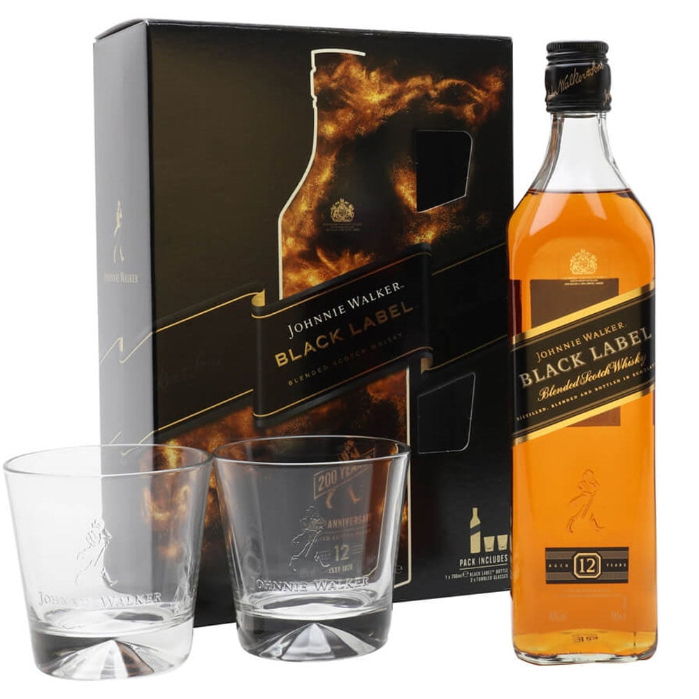 Johnnie Walker Black Label Bottle & Glass Pack