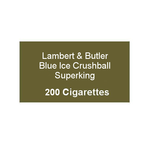 Lambert & Butler Blue Ice Crushball - 10 packs of 20 cigarettes (100 ...