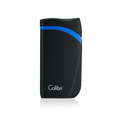 Colibri Falcon Single-jet Flame Lighter & Cutter Set - Black & Blue