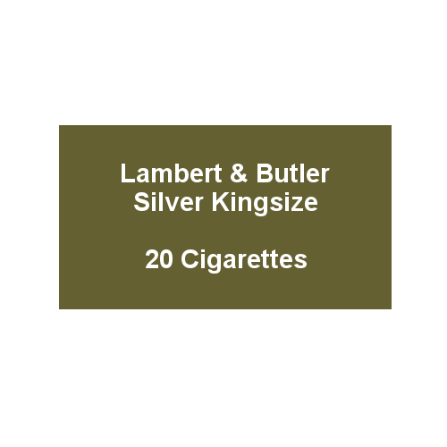 Lambert & Butler Silver Kingsize - 1 Pack of 20 Cigarettes