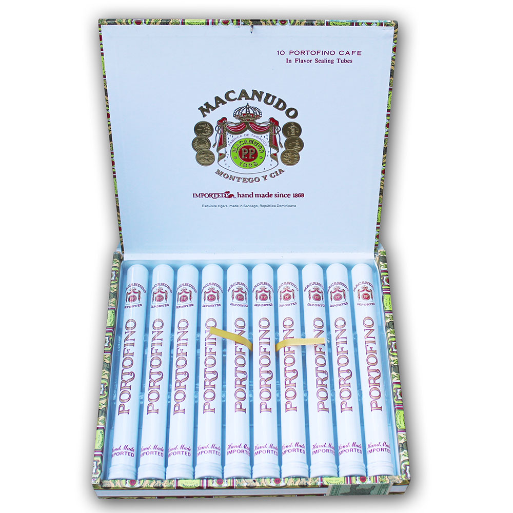 Macanudo Cafe Portofino Tubed Cigar - Box of 10
