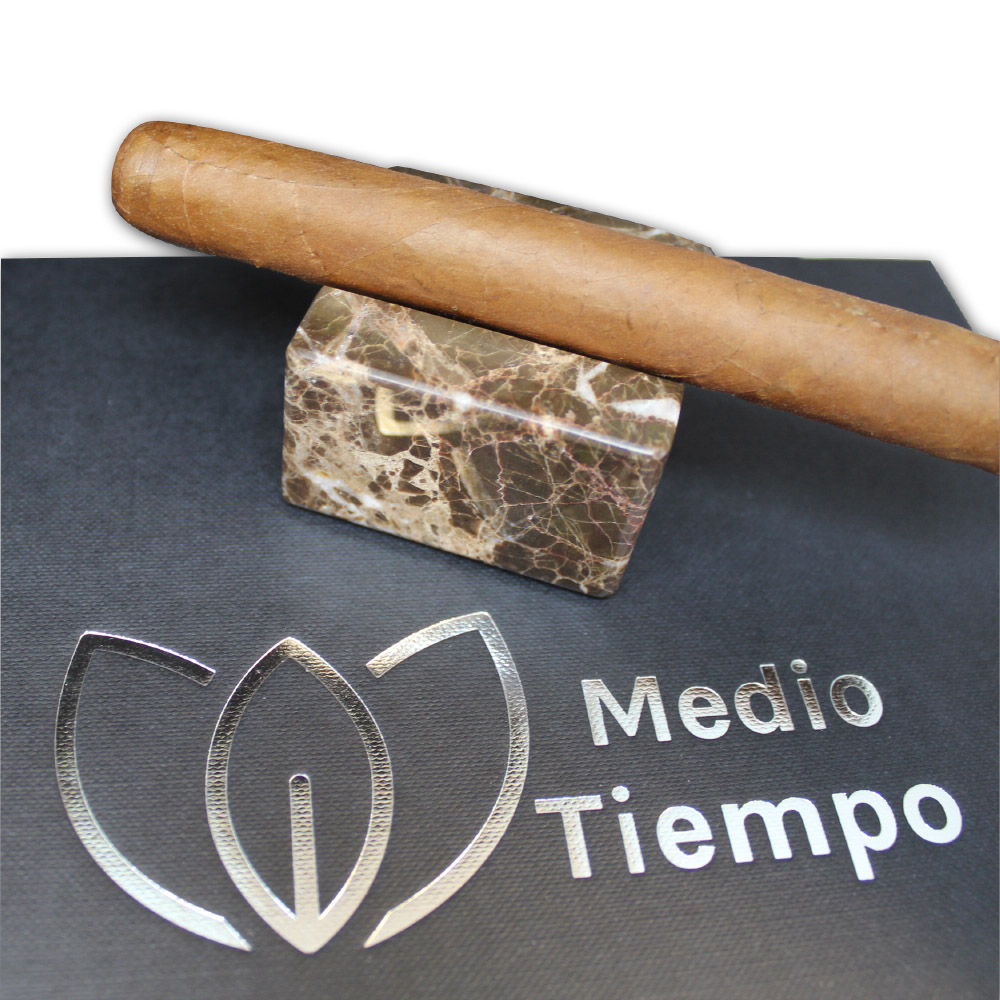 Ashtray and Cigar Stand Set - Natural stone - Marron Imperial Marble