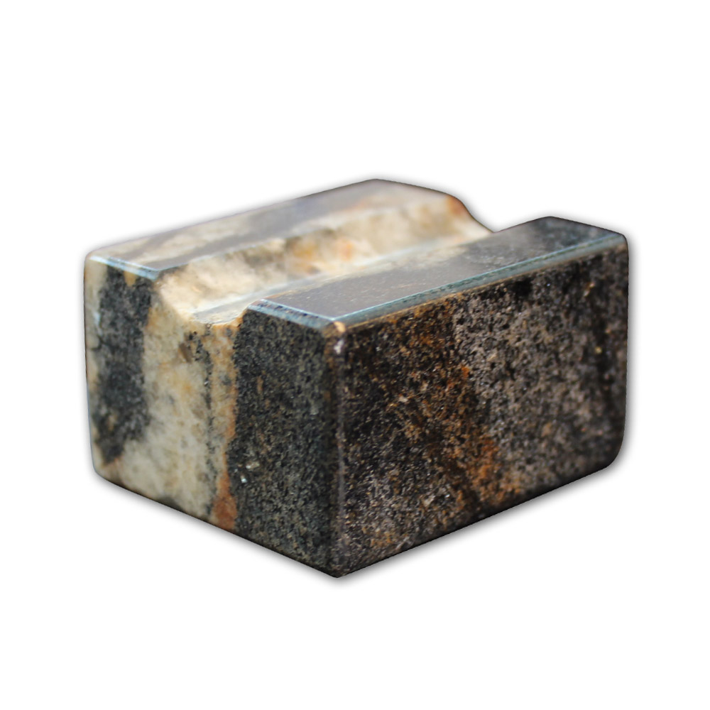 Ashtray and Cigar Stand Set - Natural stone - Black Fusion Granite