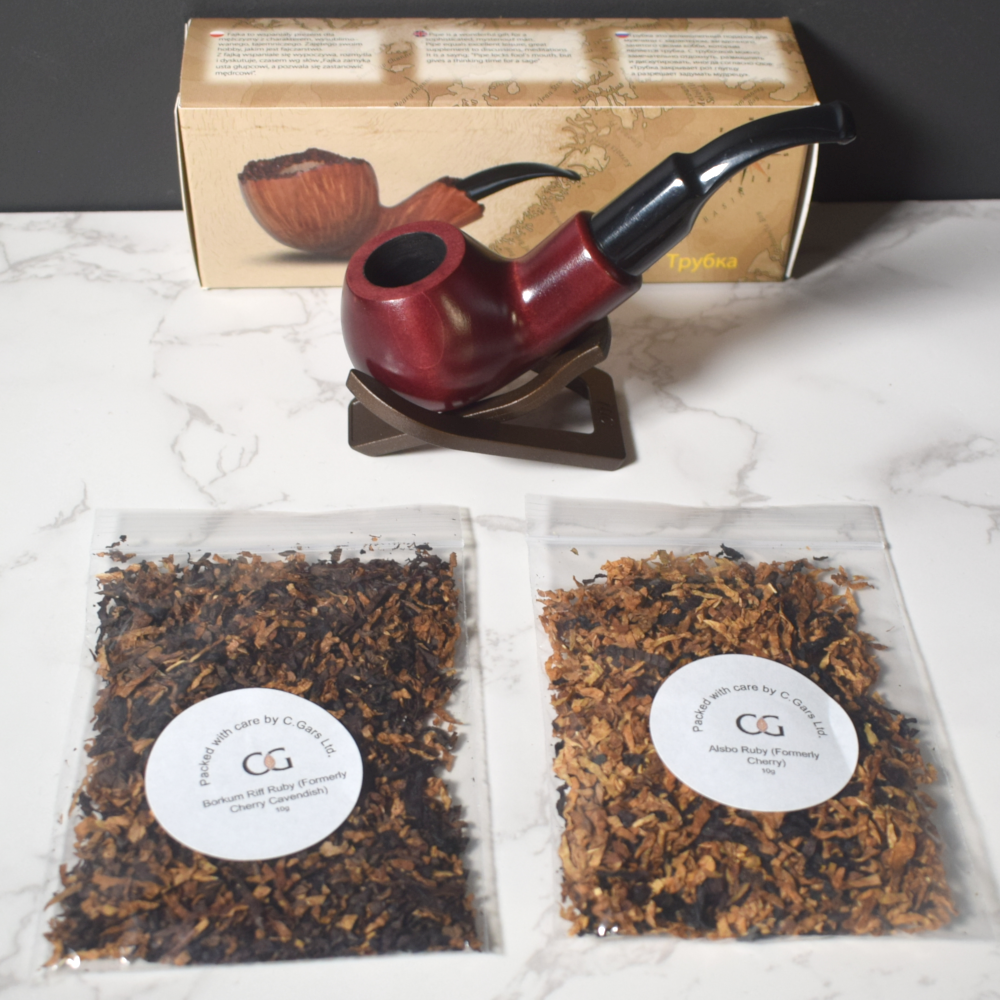 Bens Mr Brog Boxer Pipe (33) & Ruby Pipe Tobacco Sampler - 20g