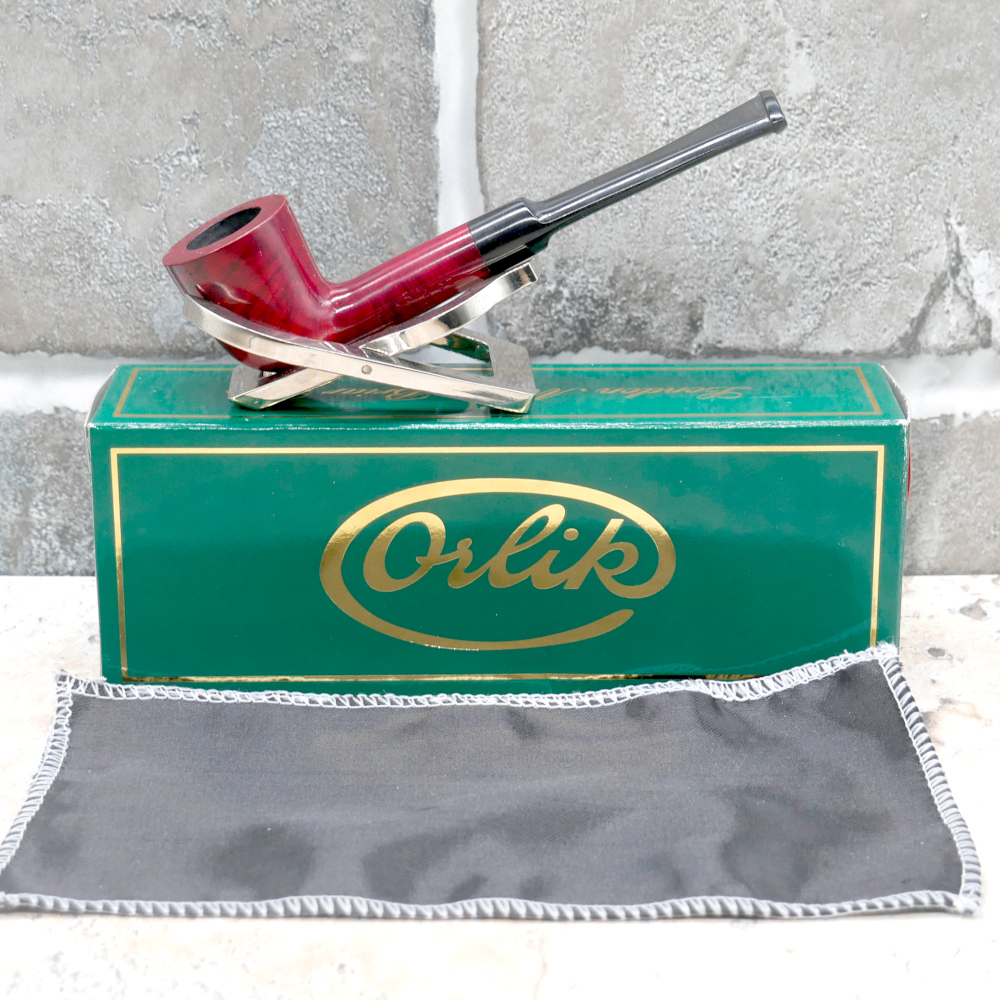 Orlik 3/4 OZ Briar Straight Metal Filter Fishtail Pipe (OR082)