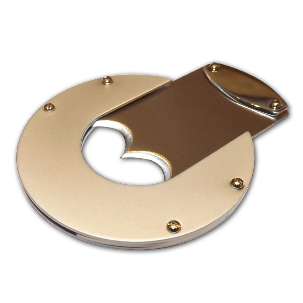Slim Round Cigar Cutter – Satin Chrome Finish