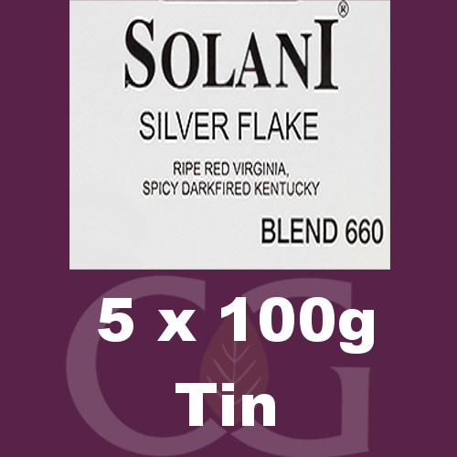 Solani Pipe Tobacco 660 Silver Flake - 5x100g tins